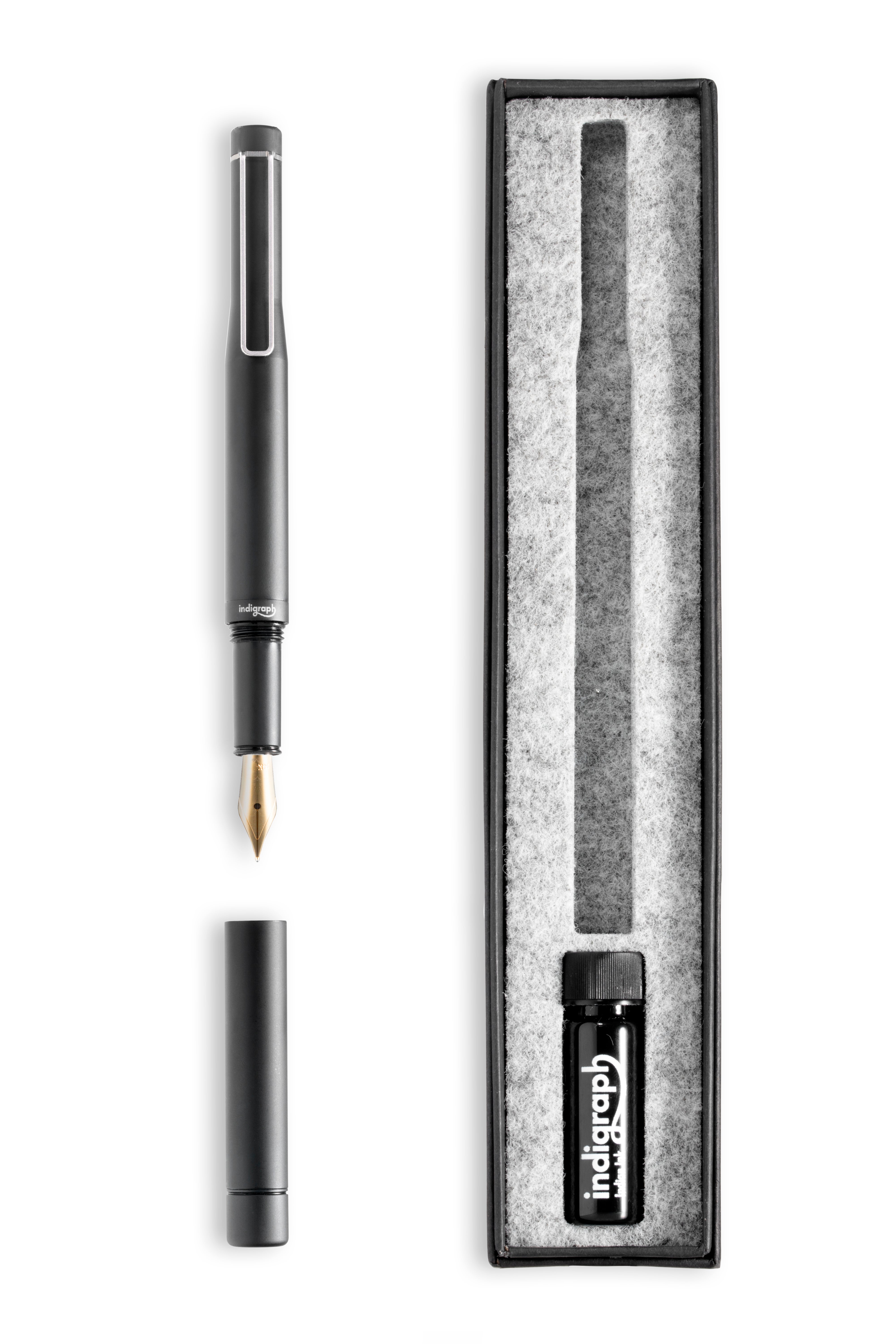 Indigraph (India Ink) Fountain Pen - Classic MED Gold Nib – Osprey Pens