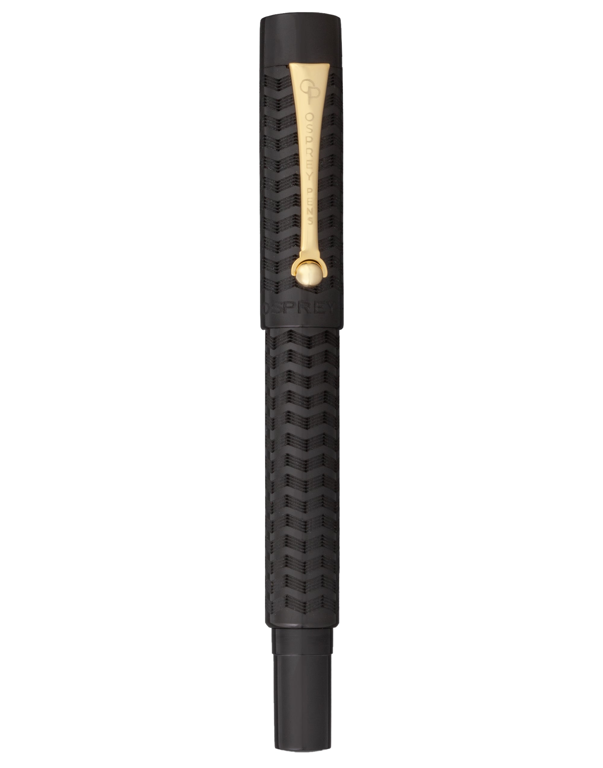 Osprey Milano Fountain Pen for sale-Black Chased (Ebonite) Wave Pattern ...